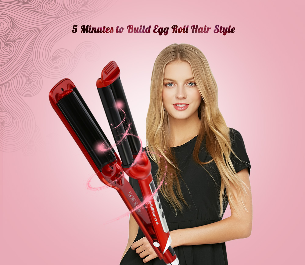 Ceramic LED Digital Three-tube Curling Iron Hair Curler (WHITE) | PGMall